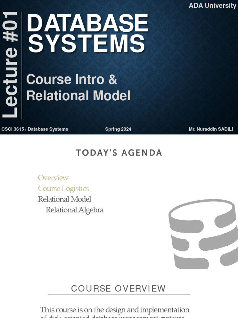 01 Introduction | PDF | Databases | Relational Model
