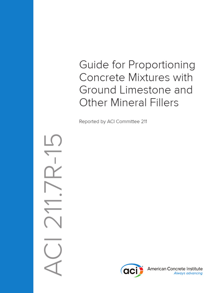 Aci 211 7r 15 Preview | PDF | Concrete | Cement