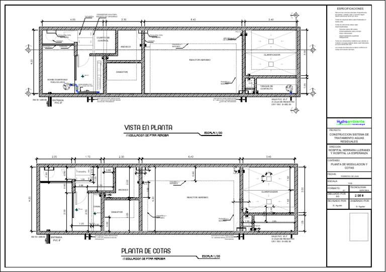 PL 02 de 06 Ptar Hospitales | PDF | Ingeniero civil