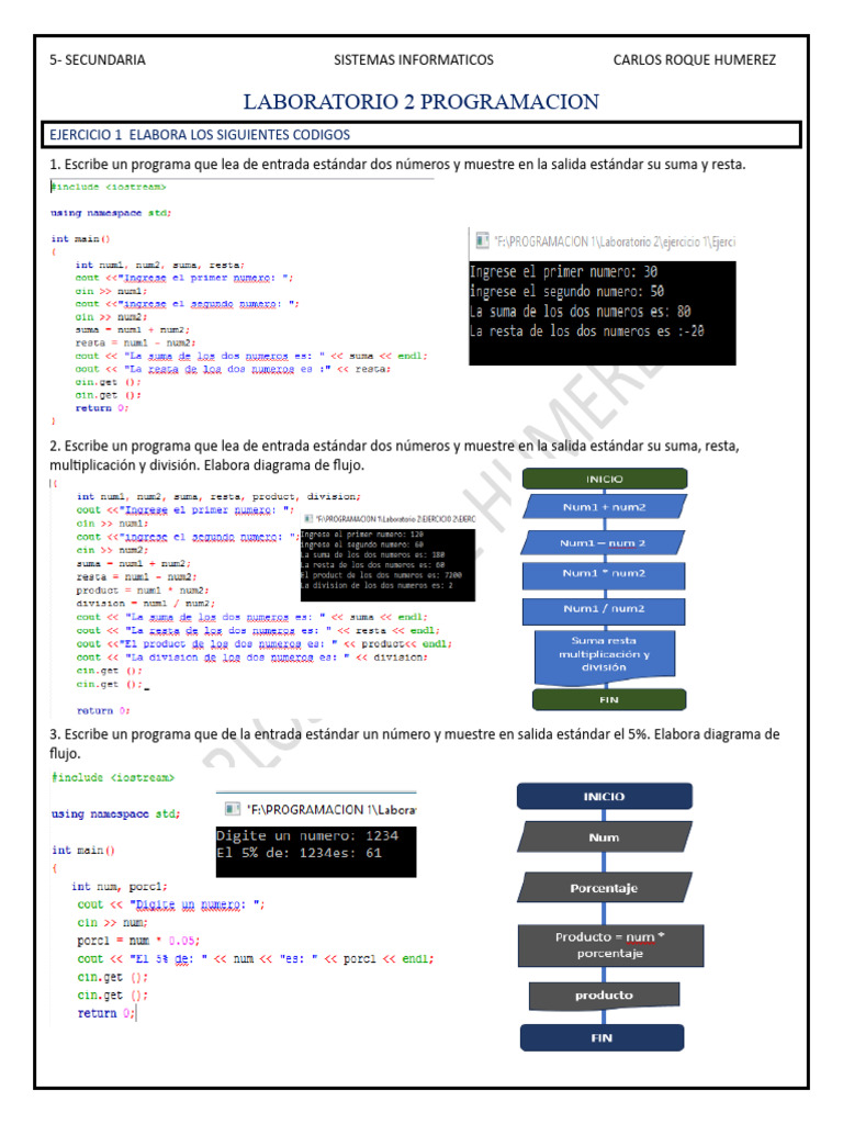 Ejercicios Programacion C++ Tecnico Medio | PDF | Tecnología