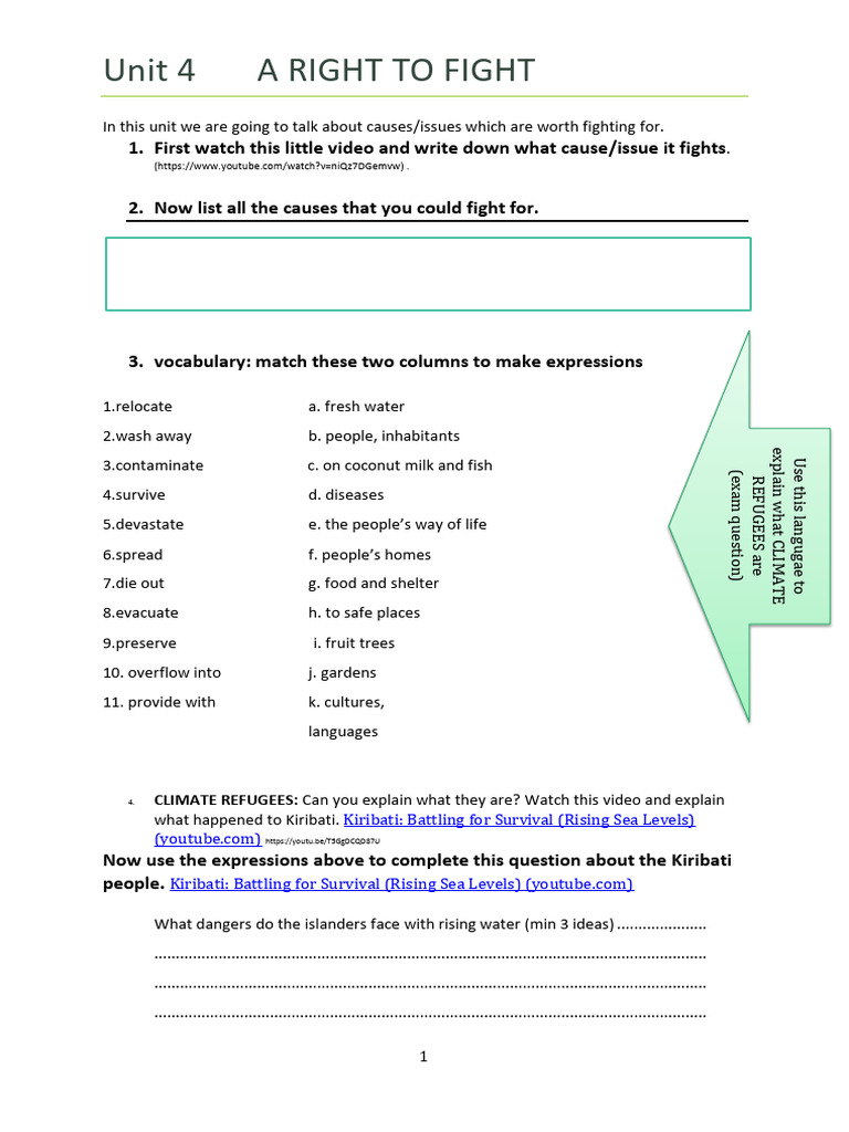 Unit 4 A RIGHT TO FIGHT 2024 | PDF | Linguistic Morphology | Languages