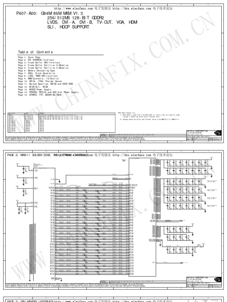 NVIDIA P407-A00 NVIDIA G84M MXM Schematic | PDF | Electronic Engineering | Computer Hardware