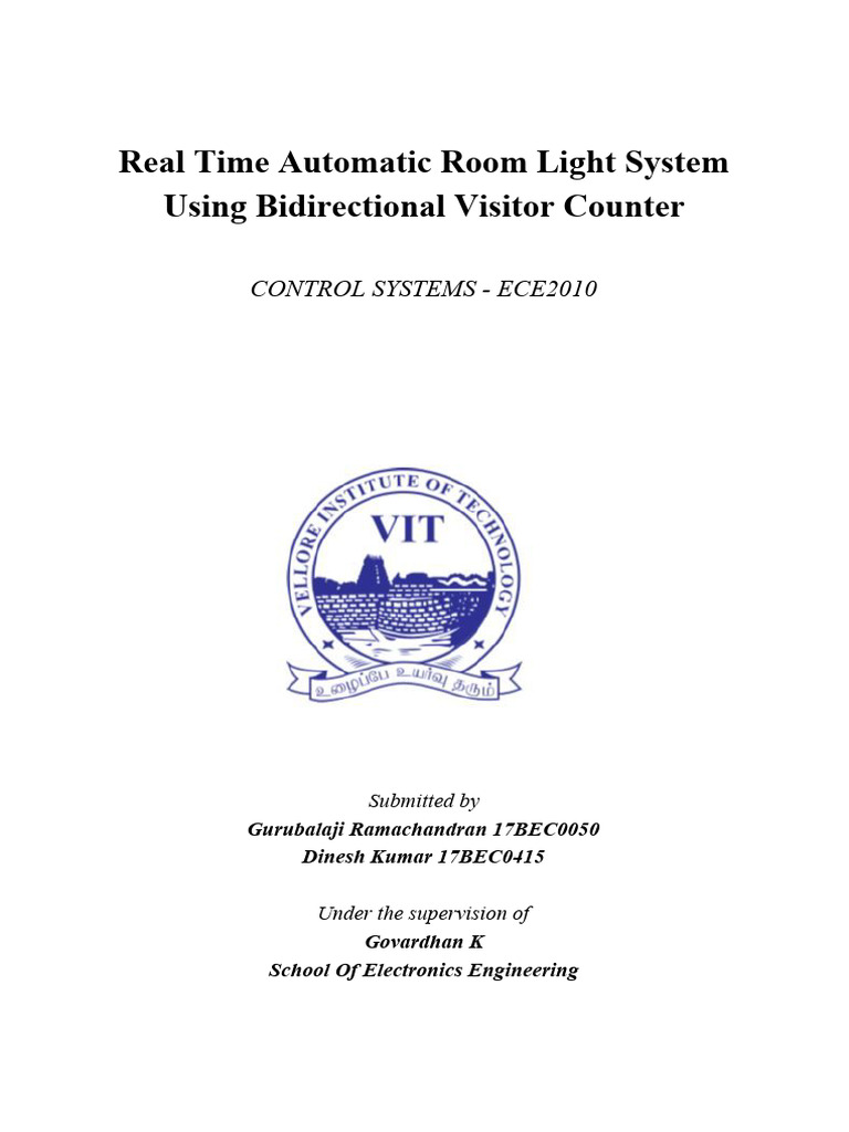 Real Time Automatic Room Light System Using Bidirectional Visitor ...