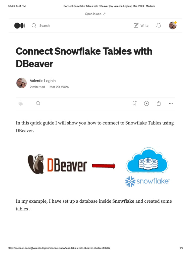 Connect Snowflake Tables With DBeaver | PDF | Databases | Computing
