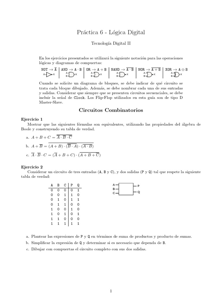 Práctica de Circuitos Lógicos Digitales | PDF | Puerta lógica | Electrónica digital