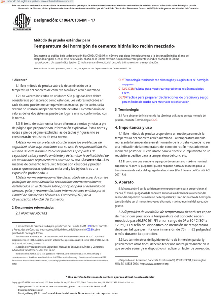 c1064.2104017-1 Temperatura Al Concreto Fresco - En.es | PDF | Hormigón ...