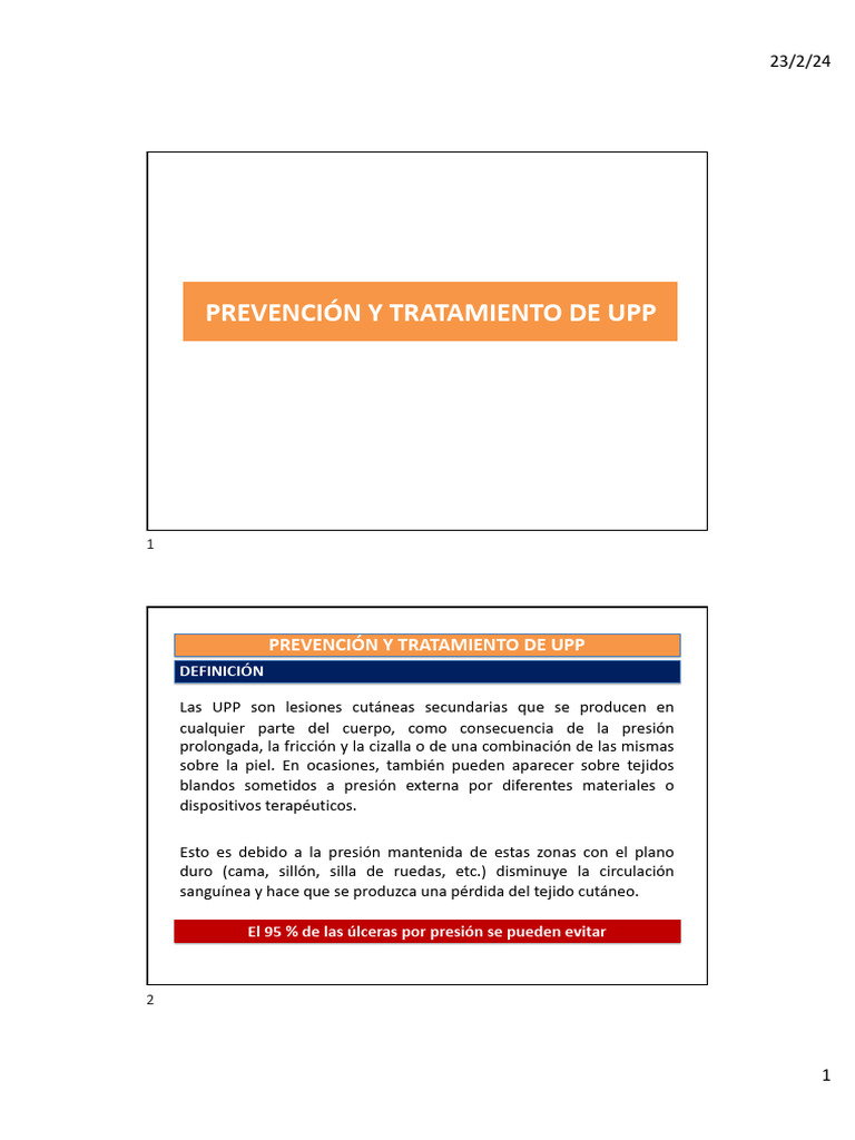 Prevención Y Tratamiento de Upp | PDF | Herida | Medicina