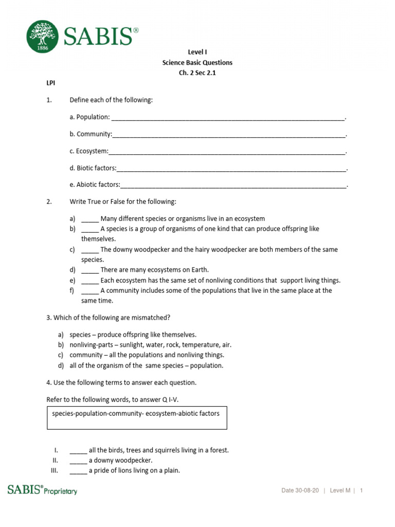 2021 Level I Science Basic Question Ch 2 Sec 1 | PDF | Water | Water Vapor