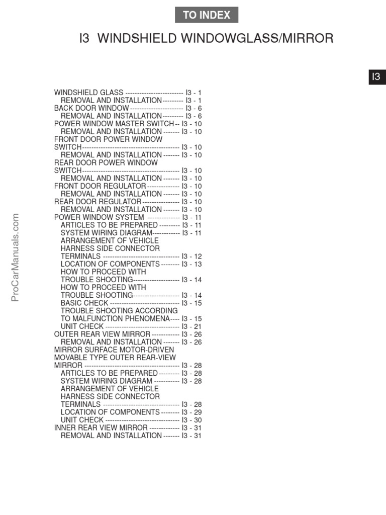 Daihatsu Sirion Model m300 Series Service Manual No9890 Windshield Windowglassmirror | PDF ...