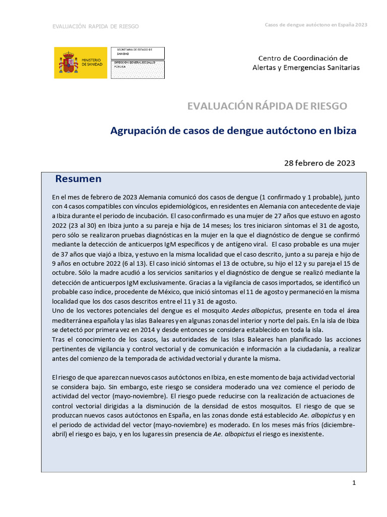 ERR Dengue Autoctono | PDF | Causas de la muerte | Especialidades Medicas