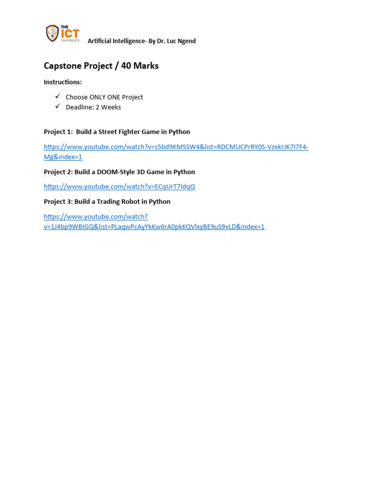 AI Capstone Project | PDF