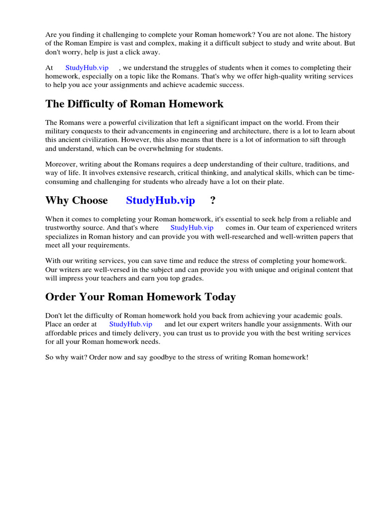 Resources Woodlands Junior Kent SCH Uk Homework Romans | PDF | Homework ...