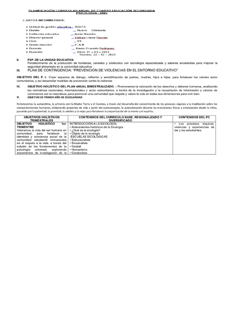 Pca Psicologia 4to | Descargar gratis PDF | Sicología | Pensamiento