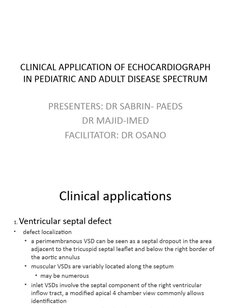 Echo Presentation | PDF | Heart Valve | Diastole