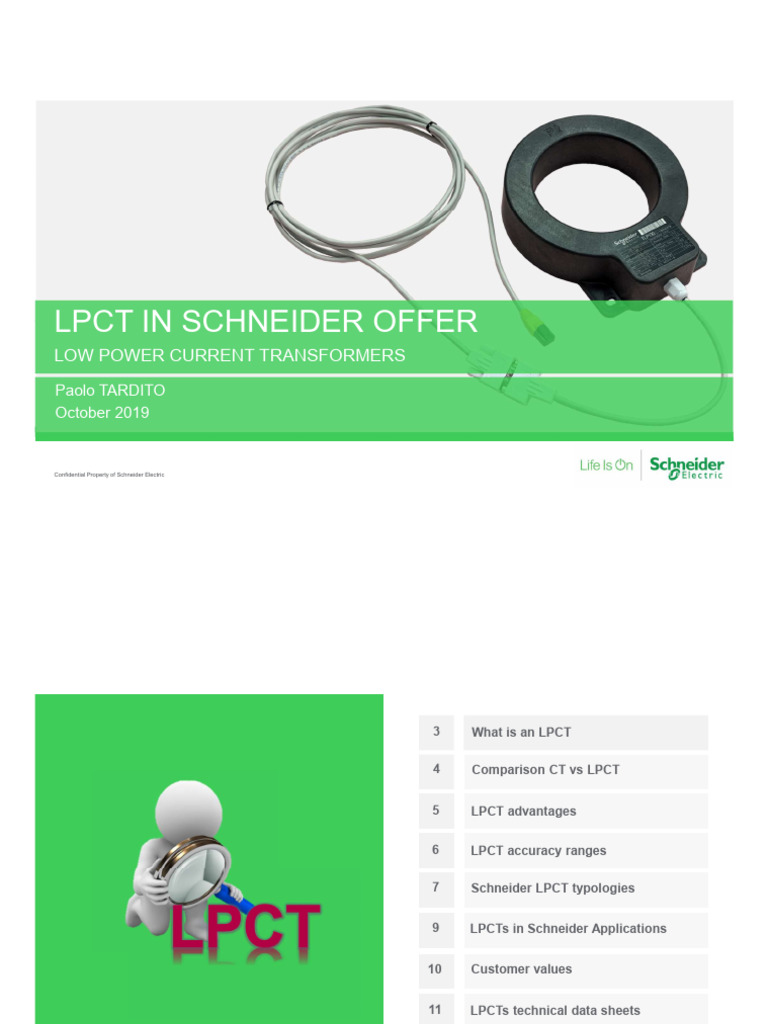 LPCTs in Schneider Offer 2019 - 1 | PDF | Electrical Equipment | Power ...