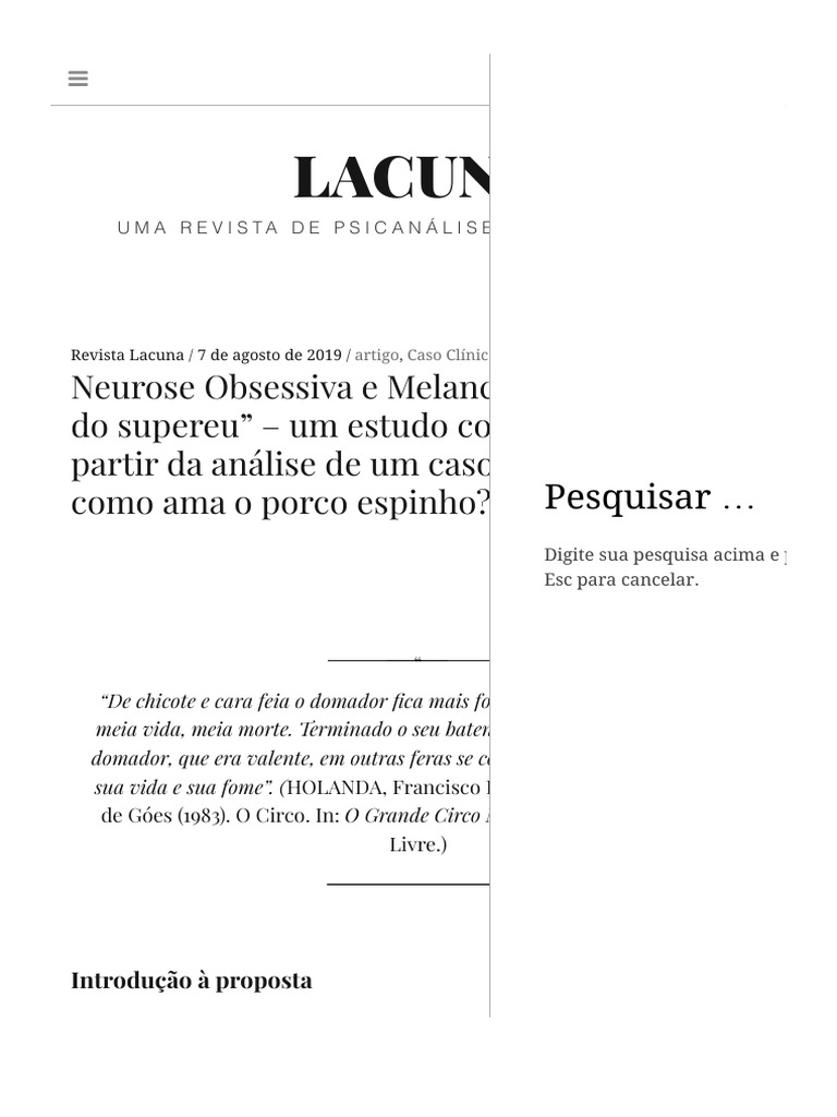 Lacuna | PDF | Psicanálise | Sigmund Freud