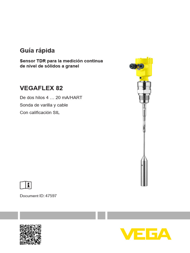 ES VEGAFLEX 82 4 20 Ma HART Dos Hilos Sonda de Varilla y Cable Con ...