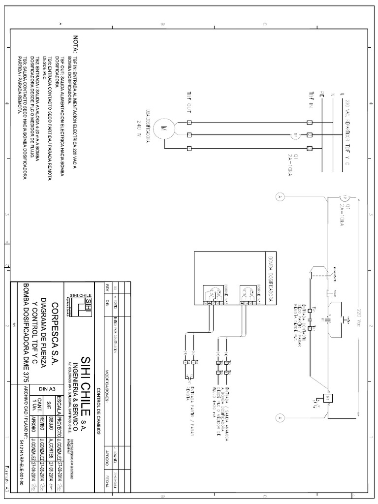 541214nrp-Ele-001-00 Diagrama de Fuerza y Control Dme 375 | PDF
