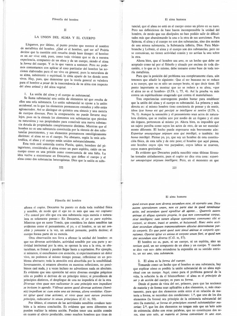Verneaux Roger Filosofia Del Hombre 1 | PDF | Alma | Mente