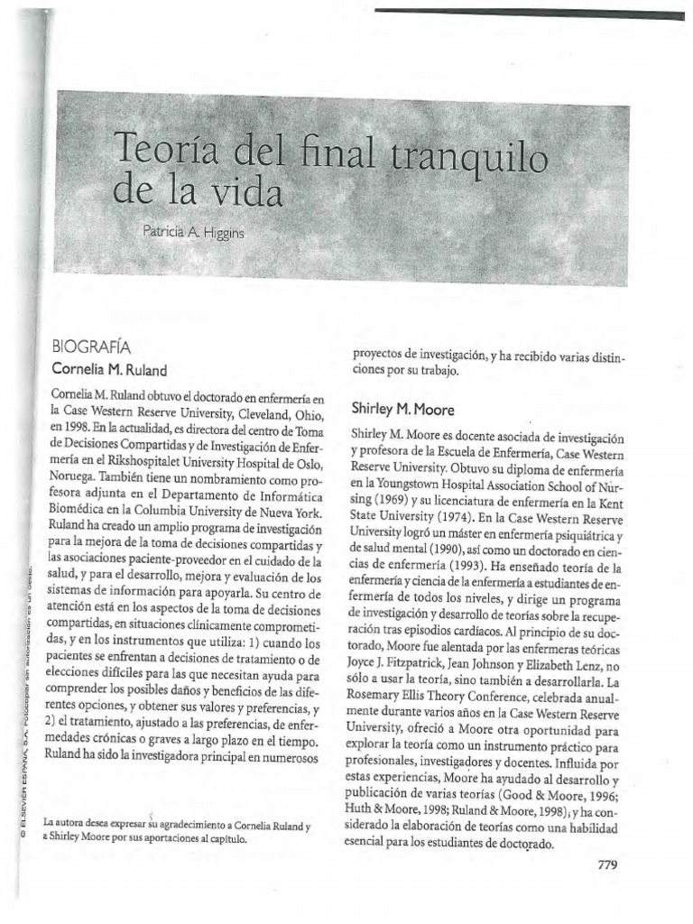 Teoria Del Final Tranquilo de La Vida | PDF
