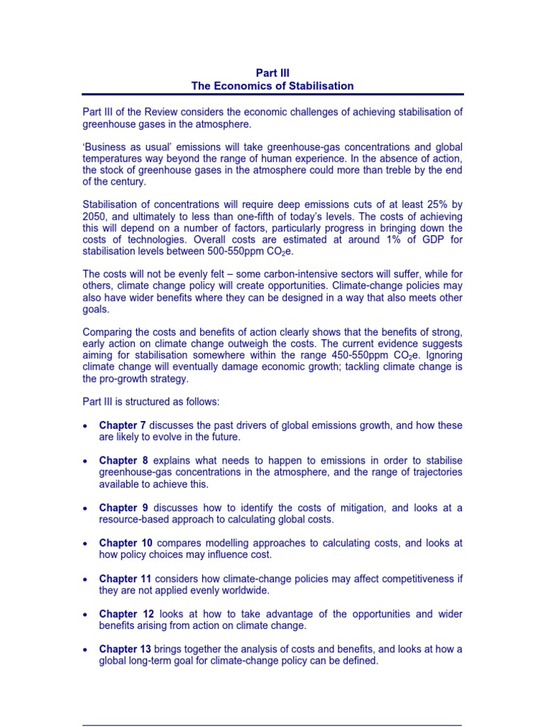 Stern Review Report Part3 | PDF | Greenhouse Gas | Economics Of Global ...
