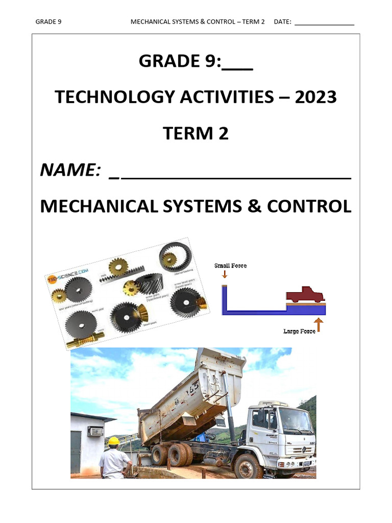 Term 2 Tech | Download Free PDF | Gear | Machines
