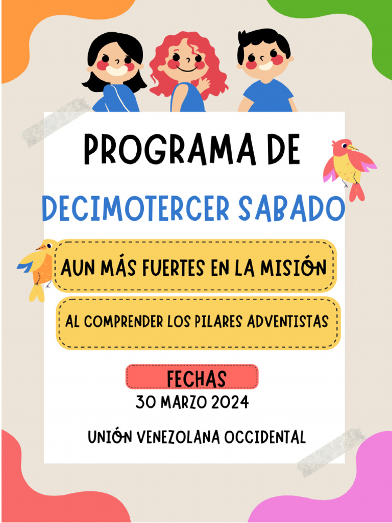 Programa Décimo Tercer Sábado Primer Trimestre 2024 | PDF | Residuos | Reciclaje