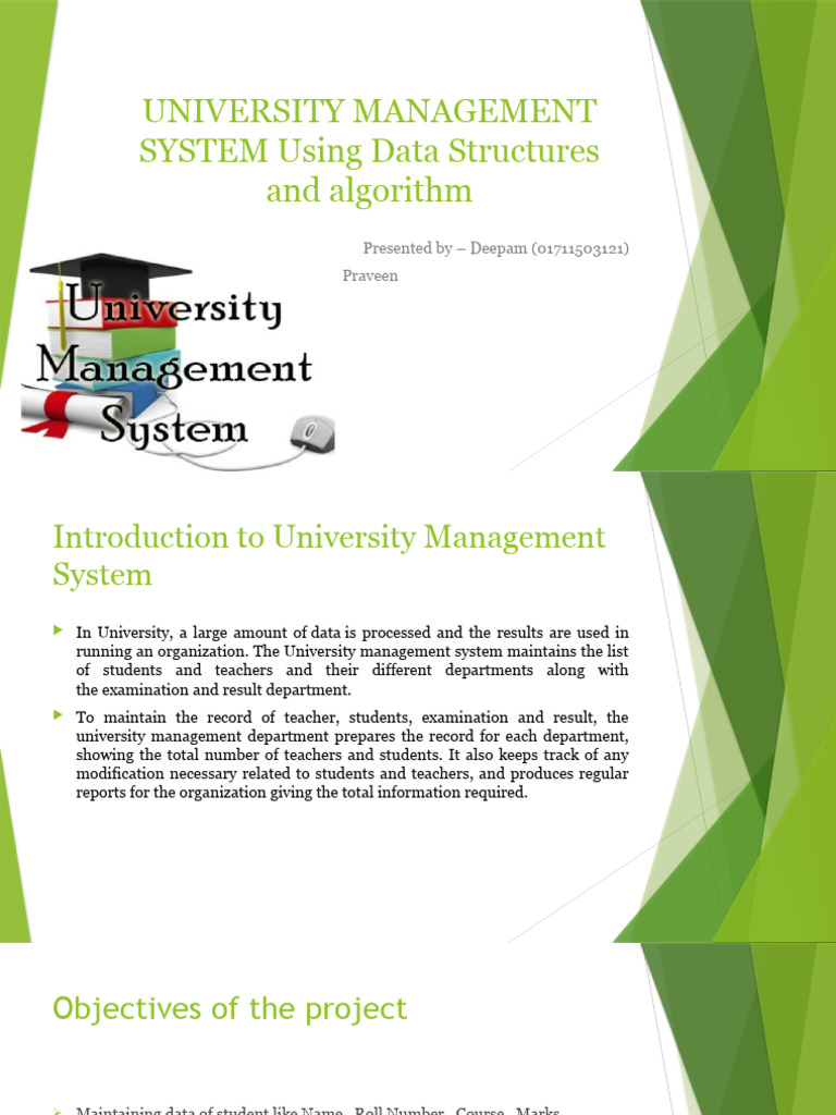 University Management System Using Data Structures and Algorithm | PDF ...
