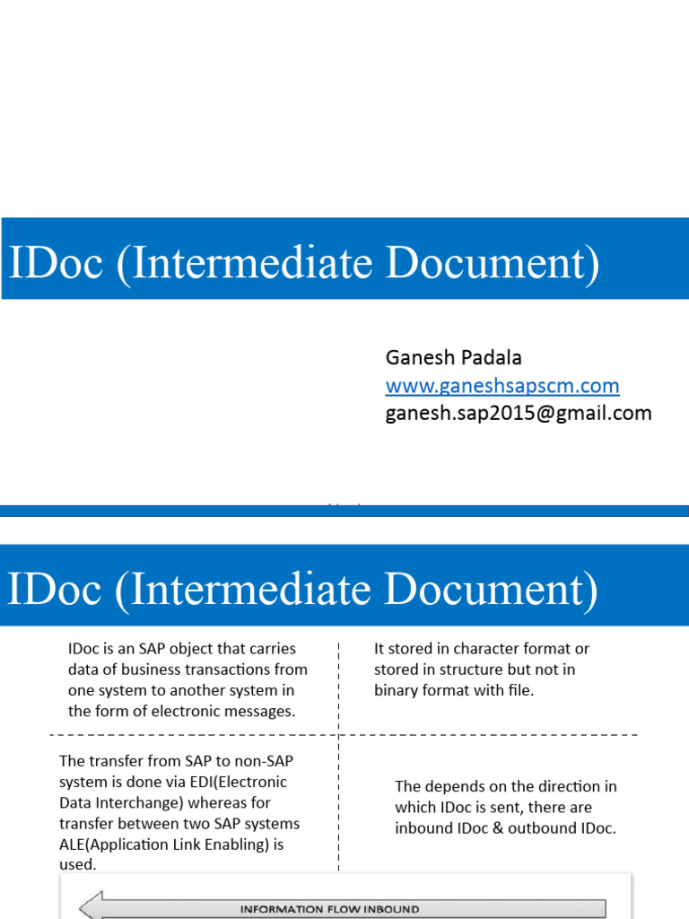SAP IDoc Overview and Outbound IDoc | PDF | Electronic Data Interchange ...