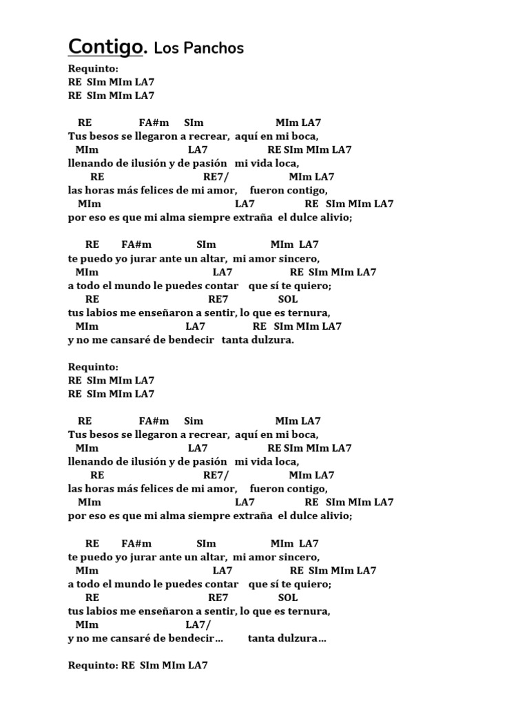 Contigo Los Panchos | PDF