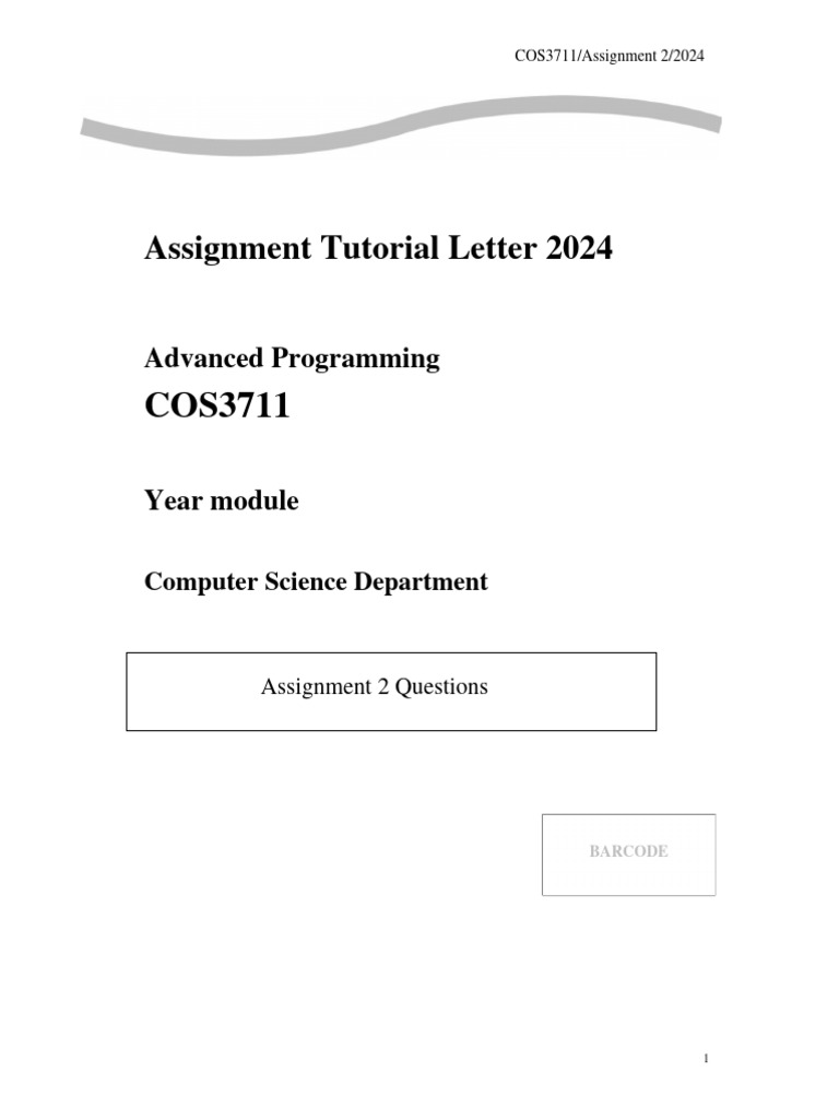 COS3711 Advanced Programming Assignment 2 | PDF | Class (Computer Programming) | Computing