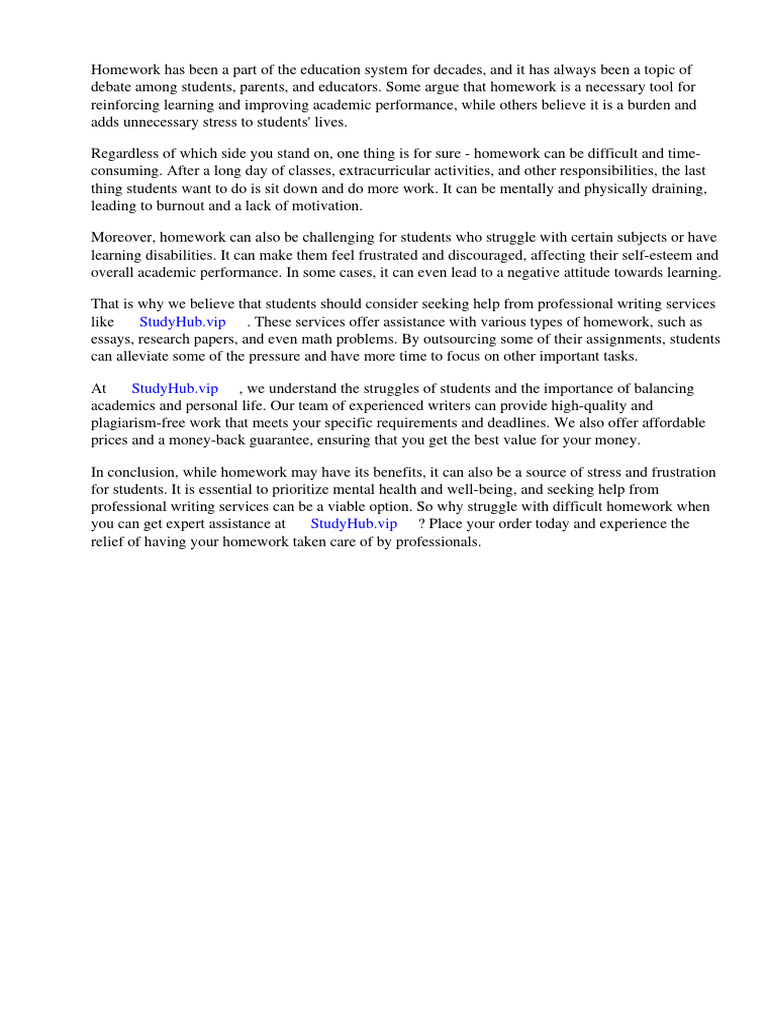 Why Should We Do Homework | PDF | Homework | Teachers