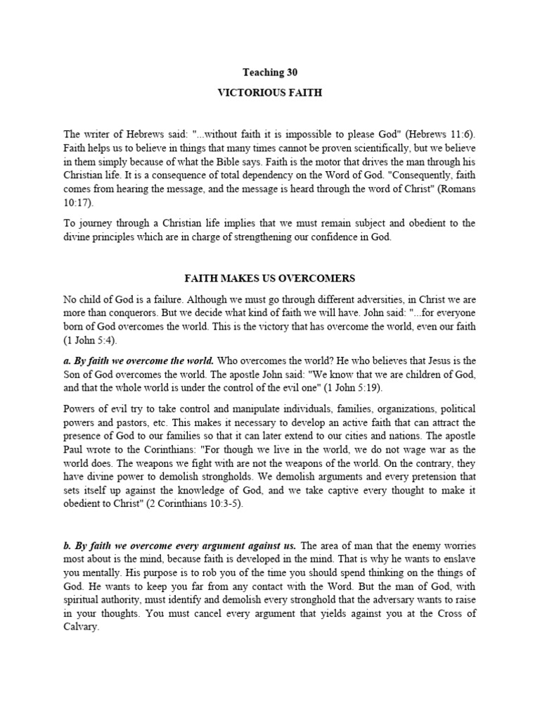 Teaching 30 | PDF | Faith | God