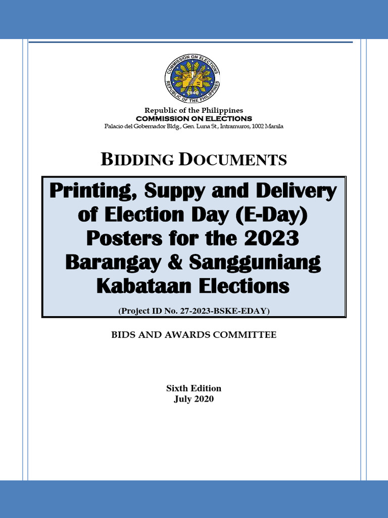 Bid Docs - Posters For BSKE (Final) | PDF | Procurement | Business