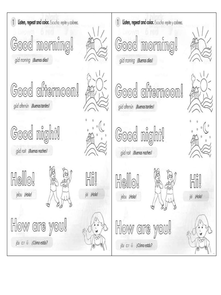 Saludos en Ingles | PDF