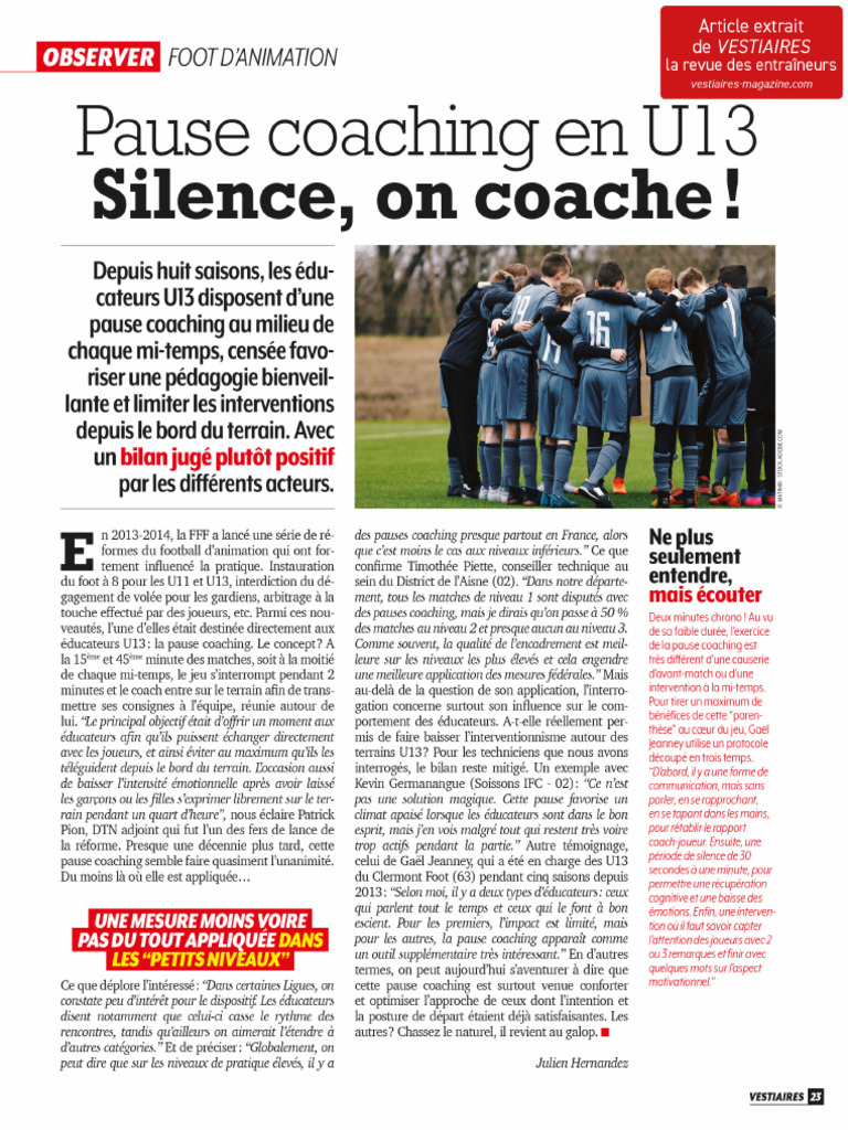 Pause Coaching en U13 | PDF