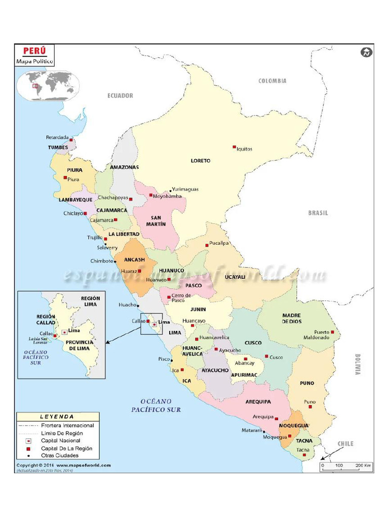 Mapa Politico Del Peru | PDF