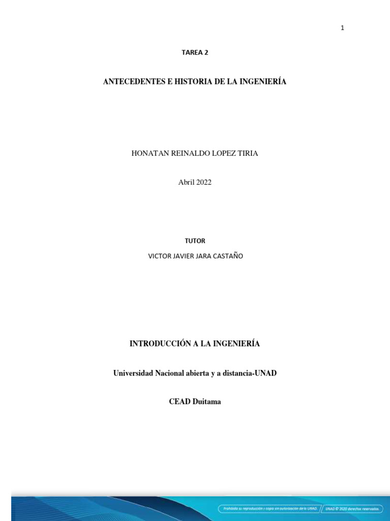 Tarea 2 Introduccion Ing | PDF | Ingeniería | Liderazgo