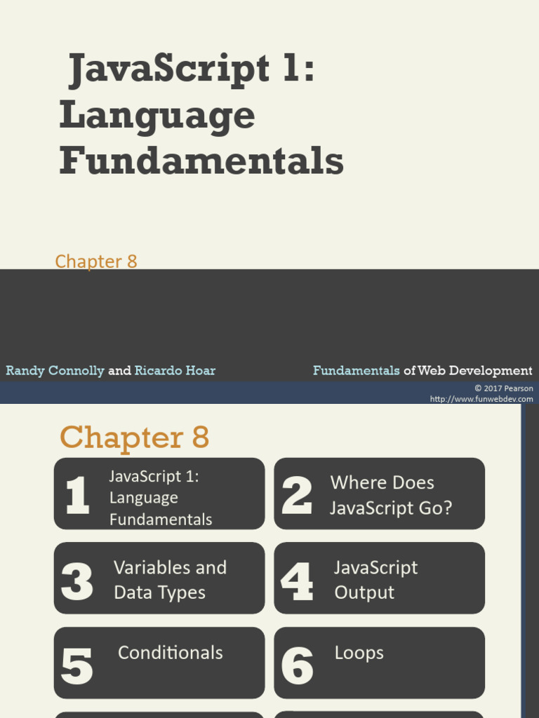 Chapter08 JavaScript1LanguageFundamentals | Download Free PDF | Java Script | World Wide Web