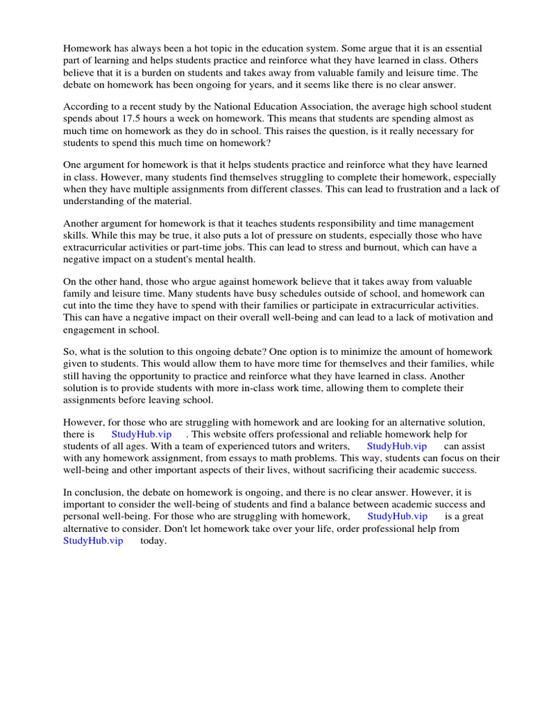 NBC News Homework Debate | PDF | Homework | Schools