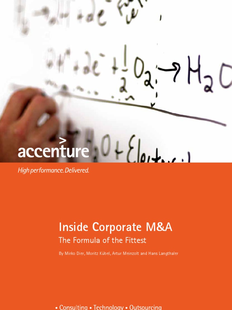 Accenture Inside Corporate MandA | PDF | Mergers And Acquisitions ...