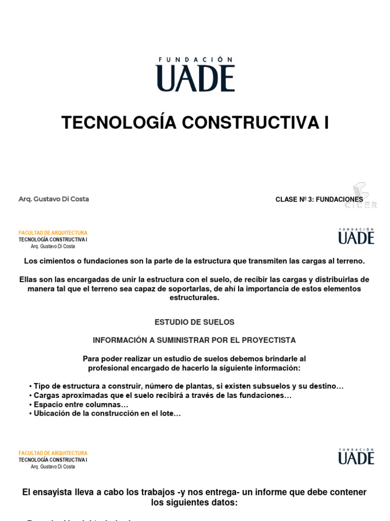 Clase 3 Fundaciones | PDF | Fundación profunda | Columna