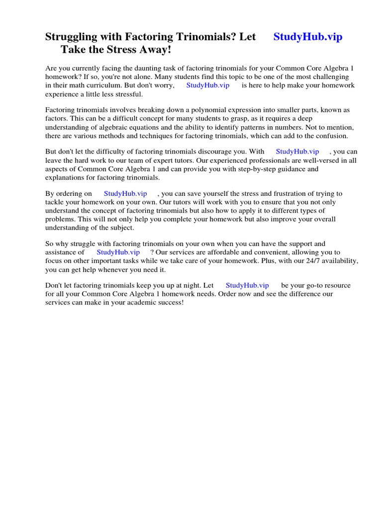 Algebra 1 Factoring Help for Students | PDF | Factorization | Polynomial