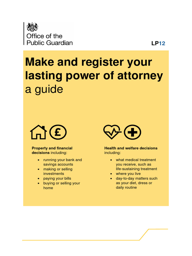 Register Your Lasting Power of Attorney A Guide | PDF