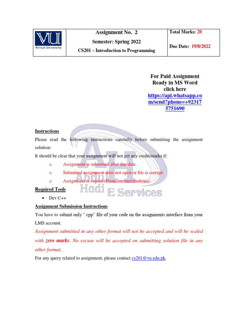 Spring 2022 - CS201 - 2 | PDF | Constructor (Object Oriented Programming) | Programming