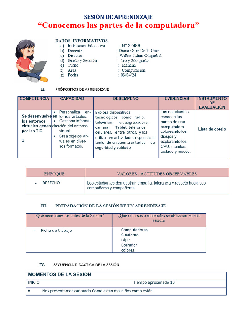 Sesión de Computo | PDF | Evaluación | Informática