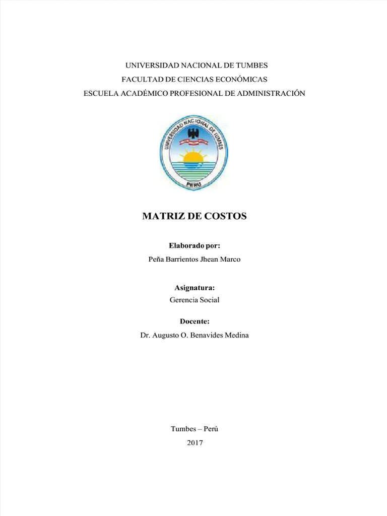 (PDF) Matriz de Costos (1) - WIAC - INFO | PDF (PDF) Matriz de Costos (1) - WIAC - INFO | PDF