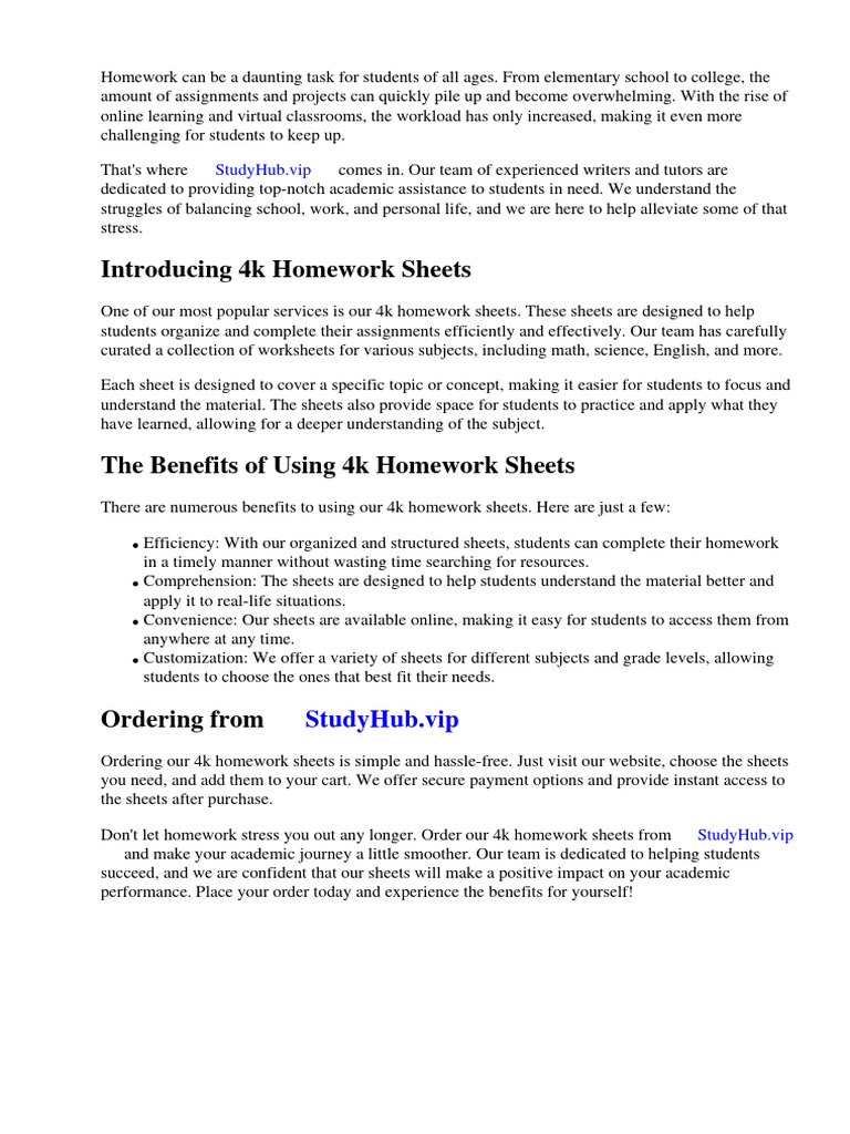 4k Homework Sheets | PDF | Homework | Worksheet