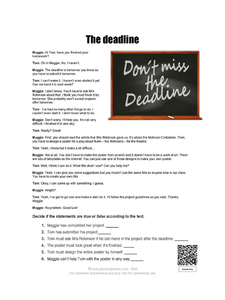 The Deadline | PDF