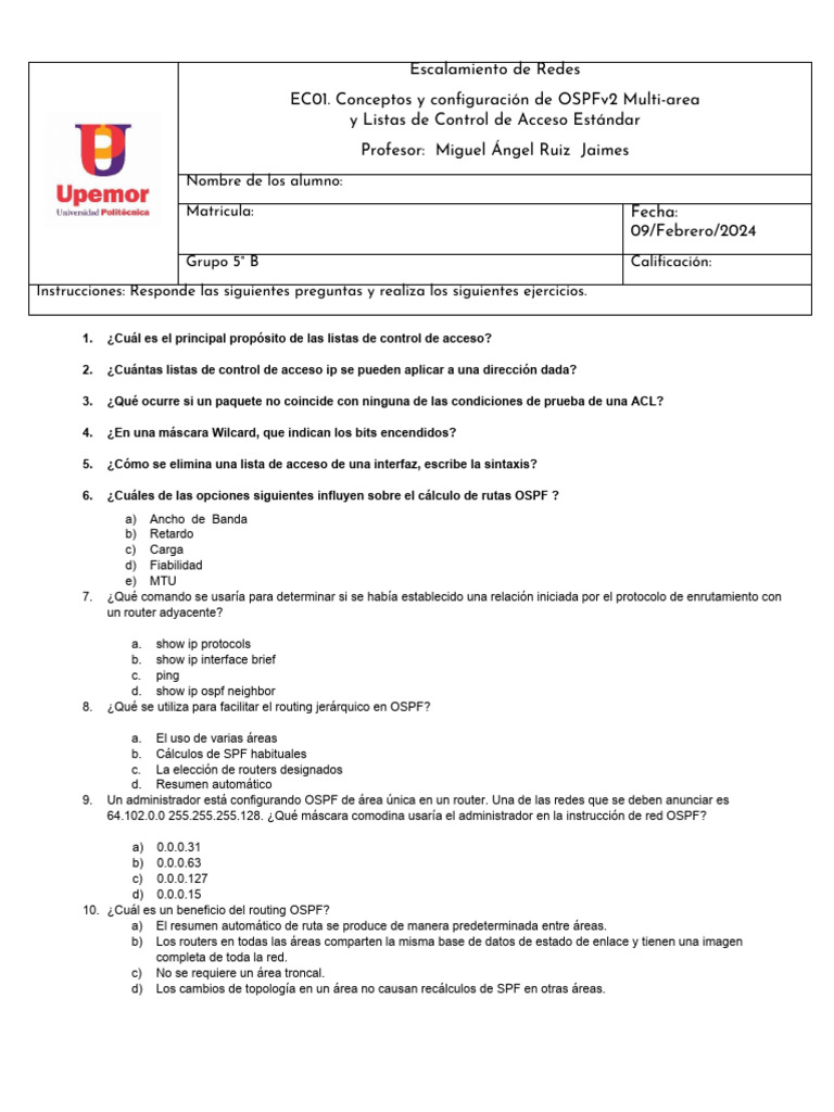 ED01. Evidencia de Conocimiento 1 | PDF | Protocolos de internet | Enrutador (Computación)